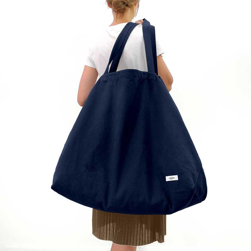 Big Long Bag - Dark Blue | Organic Weekend Travel Bag | The Organic ...