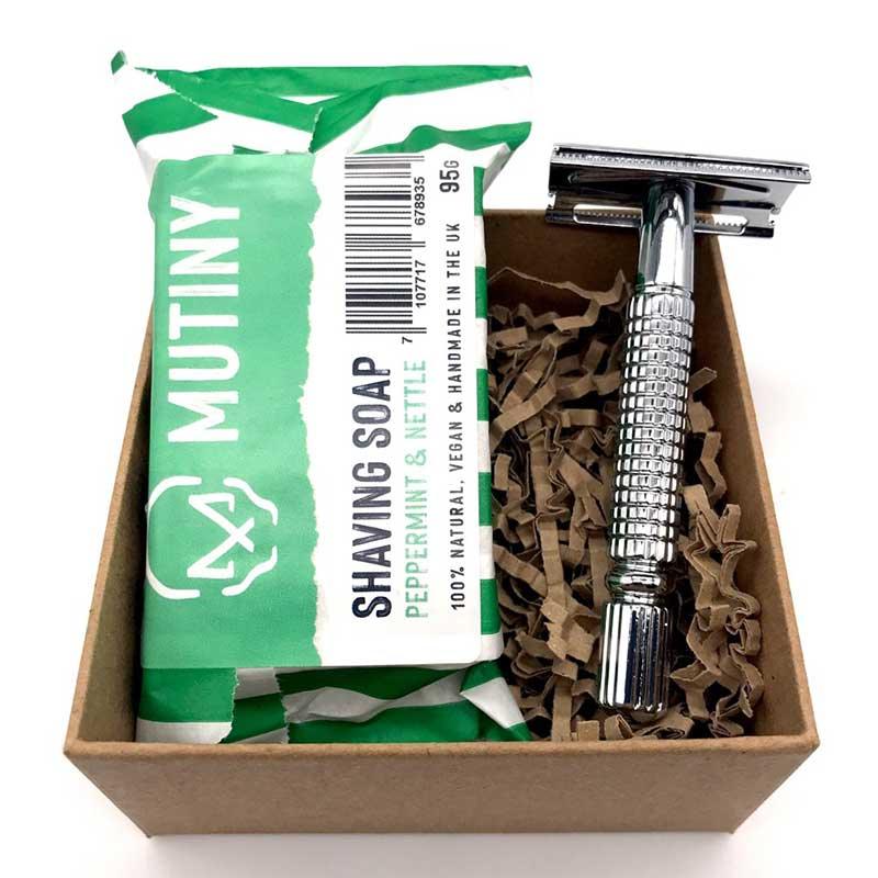 Safety Razor Mini Set - Peppermint & Nettle | Mutiny Shaving – The ...