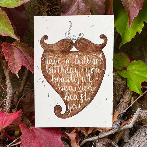 Beautiful Bearded Beast - Plantable Wildflower Card – The Friendly Turtle